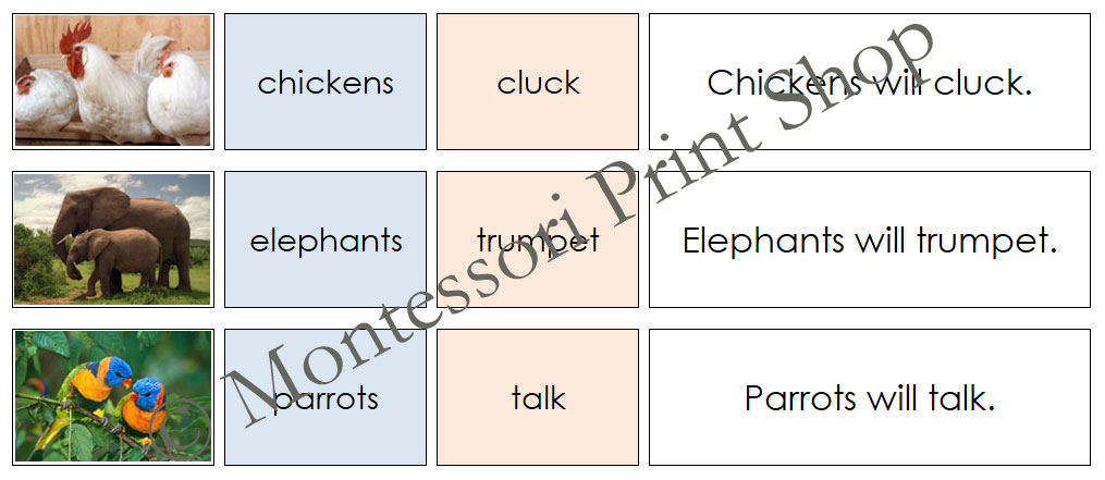 Animals and Their Sounds Matching Cards (color-coded) | Made By Teachers