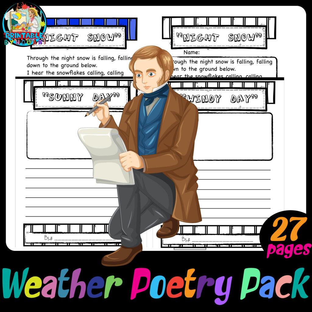 Weather Poetry Pack National Poetry Month activites | Made By Teachers