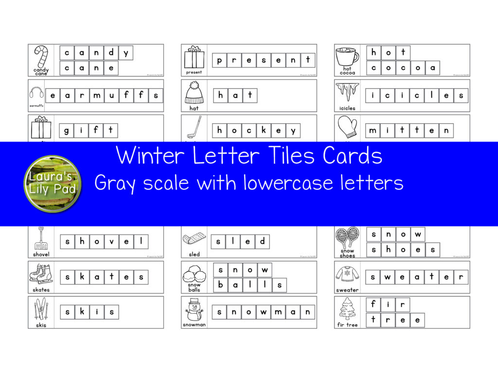 Winter Word Letter Tiles Cards | Made By Teachers