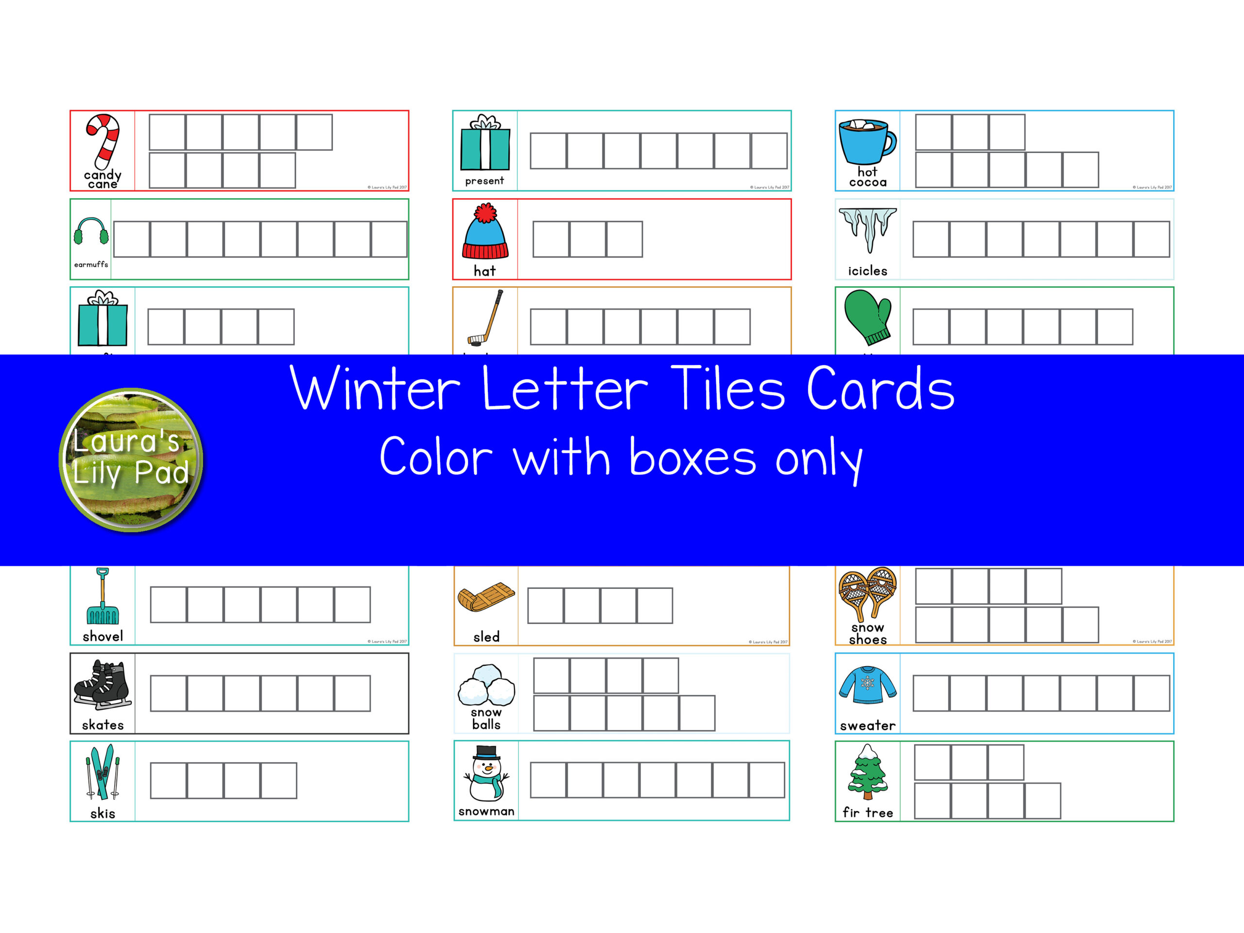 Winter Word Letter Tiles Cards | Made By Teachers