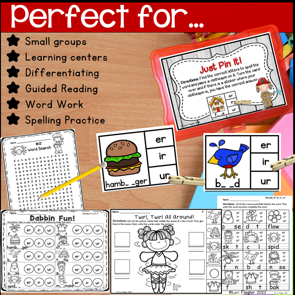 r controlled vowels- er, ir ur Word work Activities | Made By Teachers
