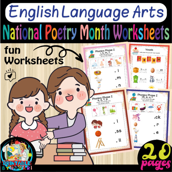 english language arts activities National Poetry Month activities ...