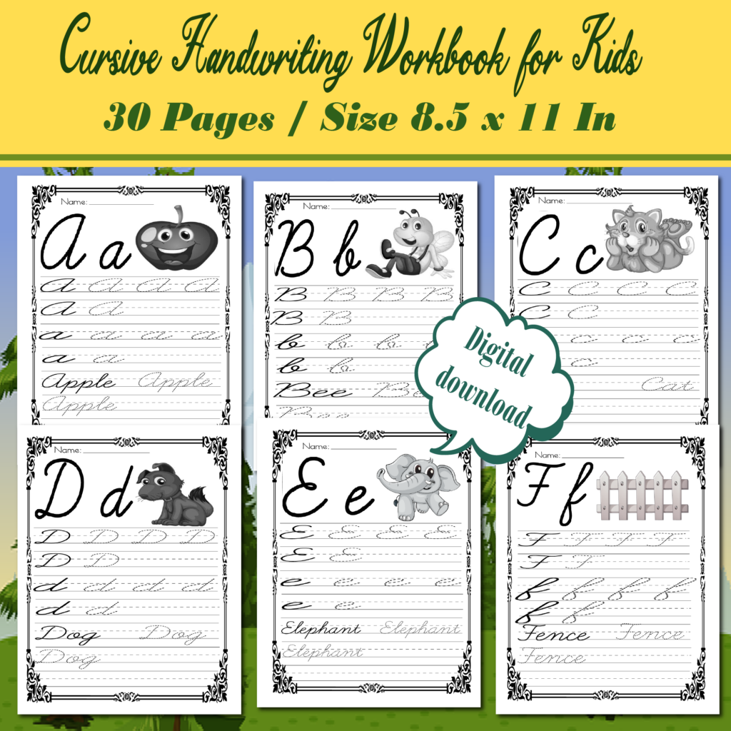 Cursive Handwriting Workbook for Kids: Learning to Write in Cursive Books | Made By Teachers