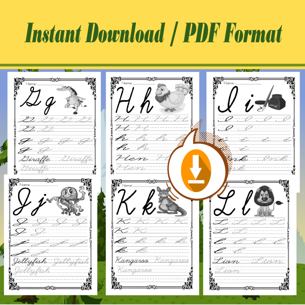 Cursive Handwriting Workbook for Kids: Learning to Write in Cursive ...