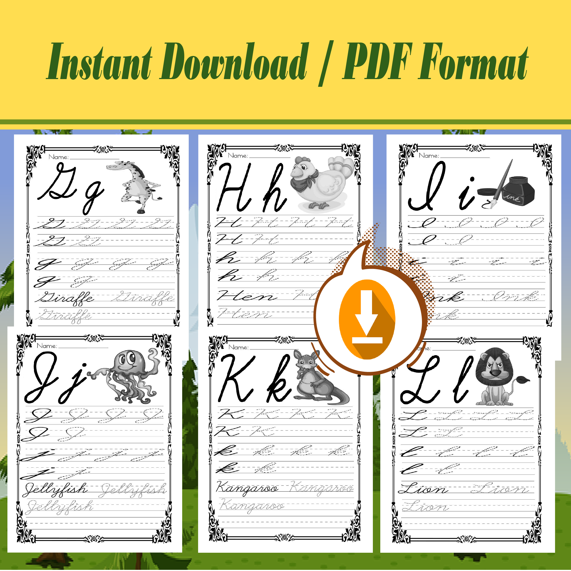 Cursive Handwriting Workbook for Kids: Learning to Write in Cursive ...