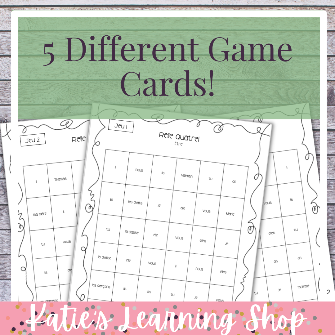 French Irregular Verbs Activity: Relie Quatre | Made By Teachers