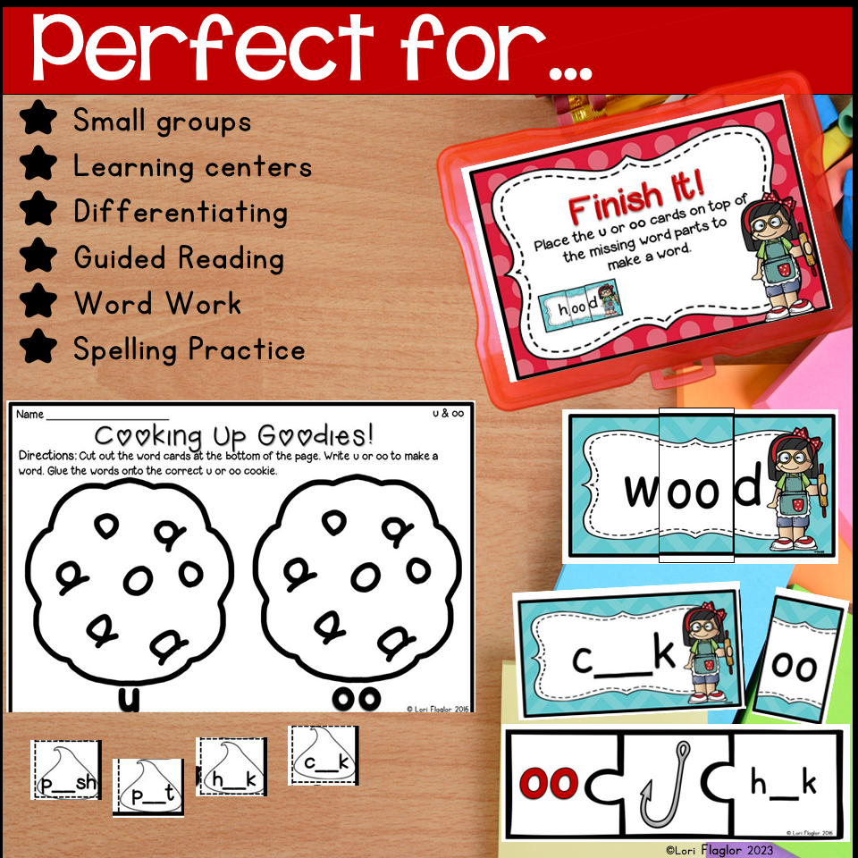 oo and u Word Work Activities | Made By Teachers