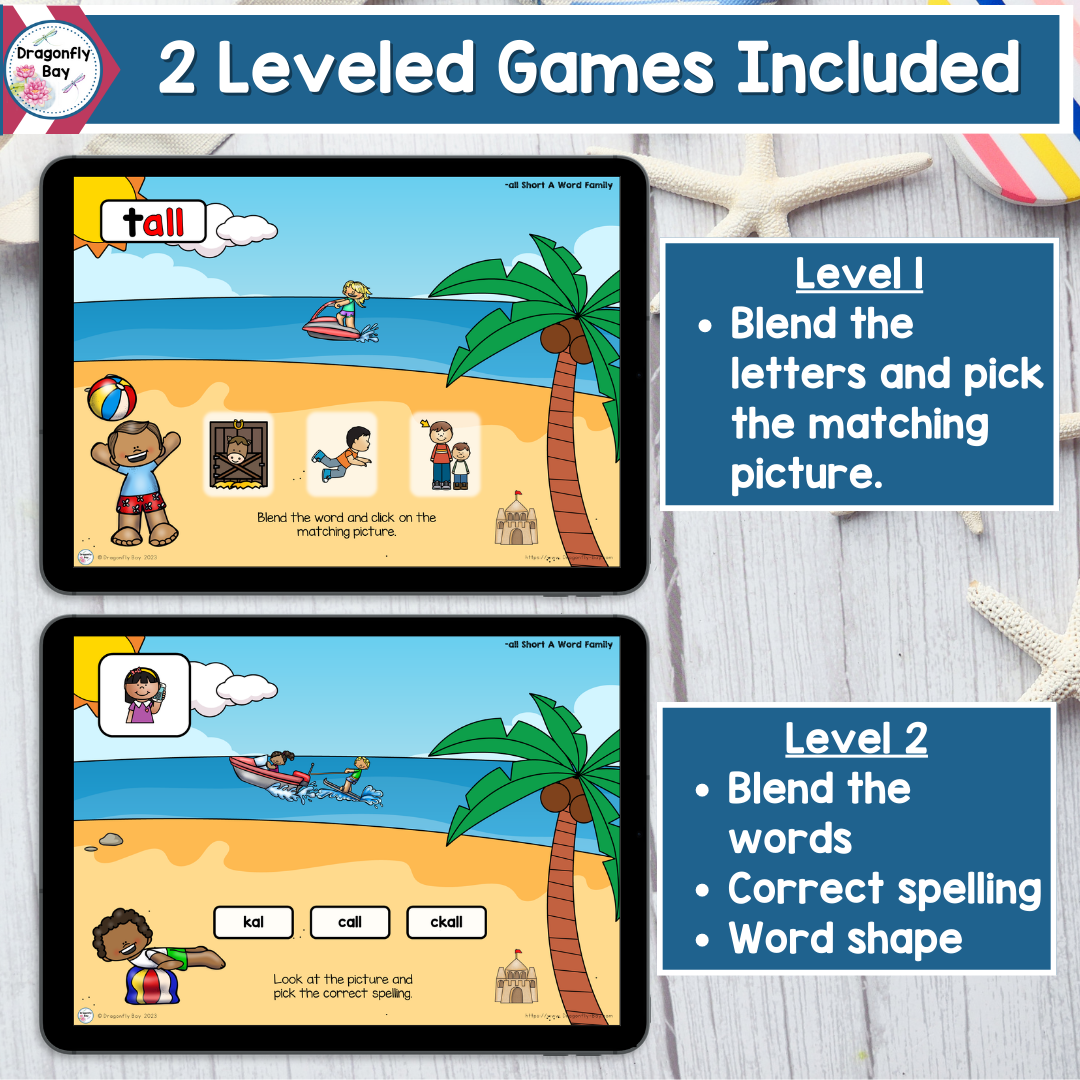 all Short A Word Family Phonics Digital Game for PowerPoint™ Google ...