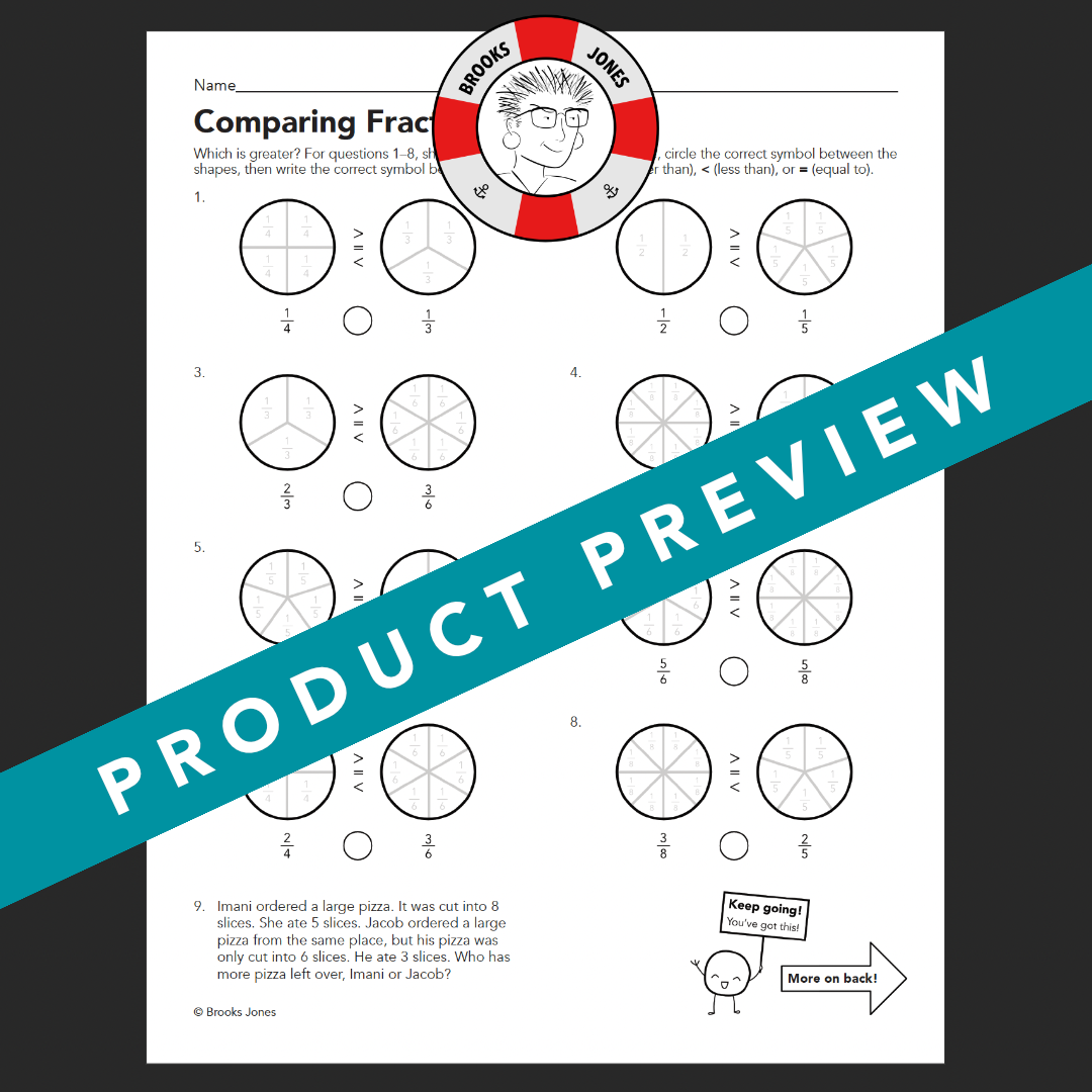 Comparing Fractions: Standards-Based Worksheet for Grade 3 | Made By ...