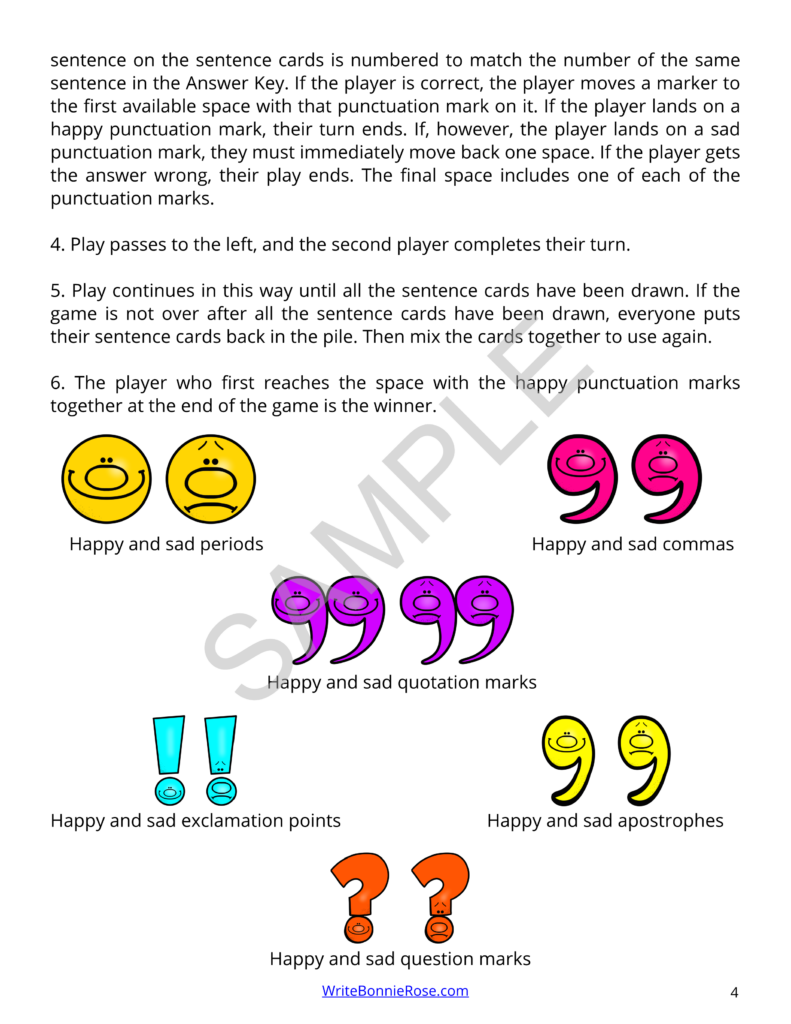 Pick the Punctuation Board Game | Made By Teachers