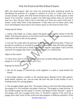 Pick the Positional Word Board Game | Made By Teachers