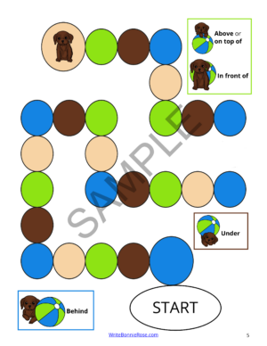 Pick the Positional Word Board Game | Made By Teachers