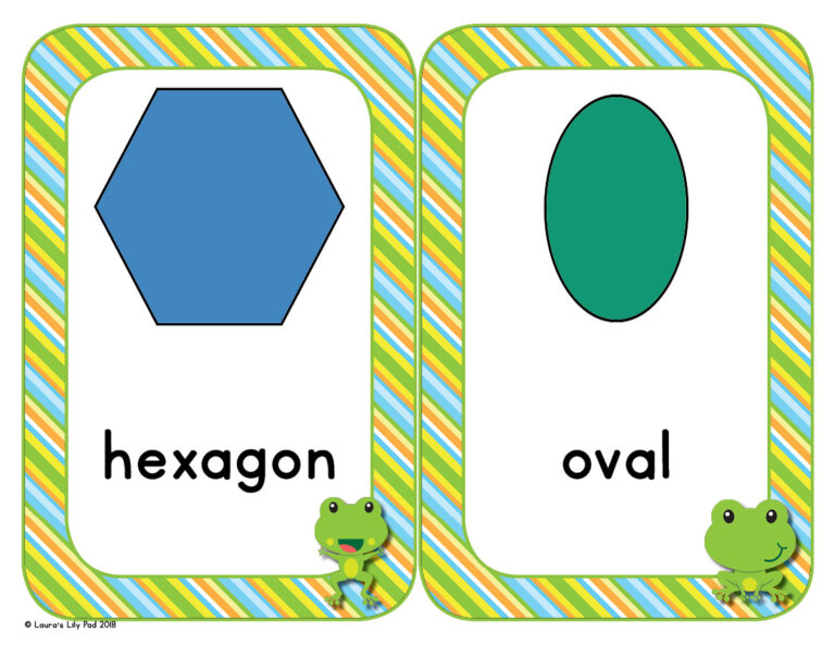 Frogs Theme Colors and Shapes Signs | Made By Teachers