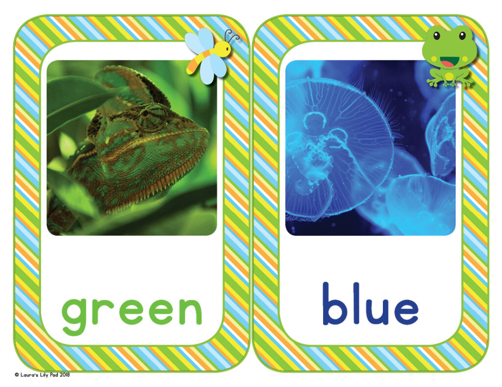 Frogs Theme Colors and Shapes Signs | Made By Teachers