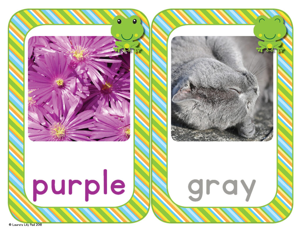 Frogs Theme Colors and Shapes Signs | Made By Teachers