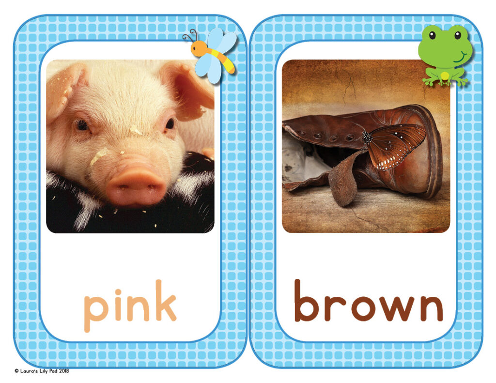 Frogs Theme Colors and Shapes Signs | Made By Teachers