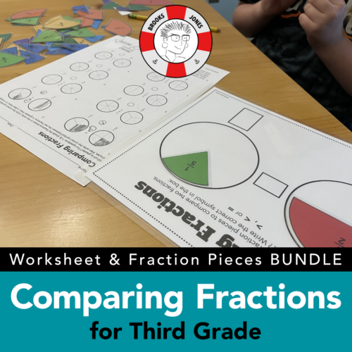 Comparing Fractions Mat, Pieces & Worksheet BUNDLE for Grade 3 | Made ...