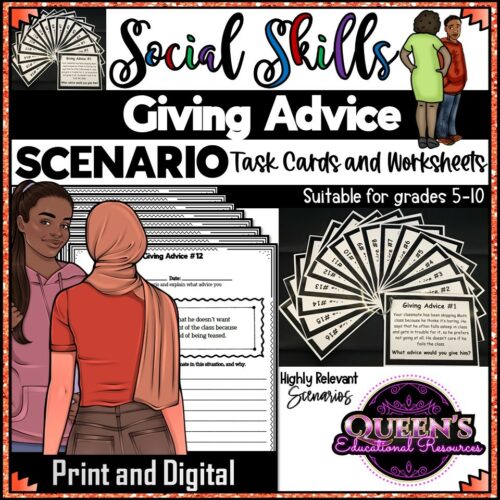 Social Skills Scenario Task Cards and Worksheets BUNDLE | Made By Teachers