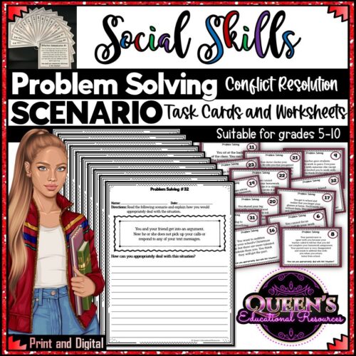 Social Skills Scenario Task Cards and Worksheets BUNDLE | Made By Teachers