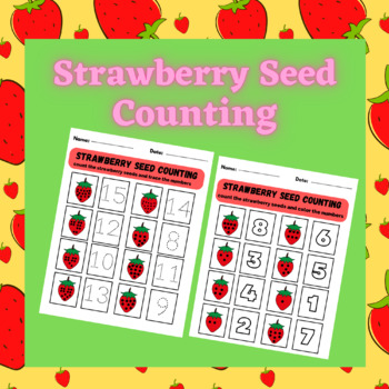 strawberry Seed Counting to 20 Worksheet,Kindergarten Morning Work ...