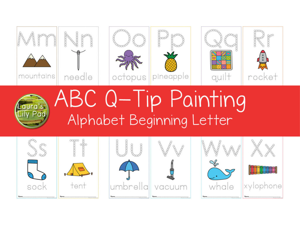 Alphabet Q-tip Painting | Made By Teachers