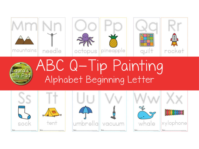 Alphabet Q-tip Painting | Made By Teachers