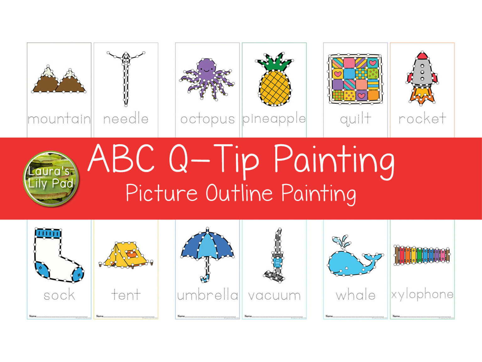 Alphabet Q-tip Painting | Made By Teachers