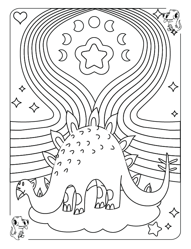 "Jungle Giants: 50 Dinosaur Coloring Pages for Little Explorers" | Made ...