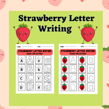 Strawberry Letter Writing Worksheets, Morning Work Spring March ...