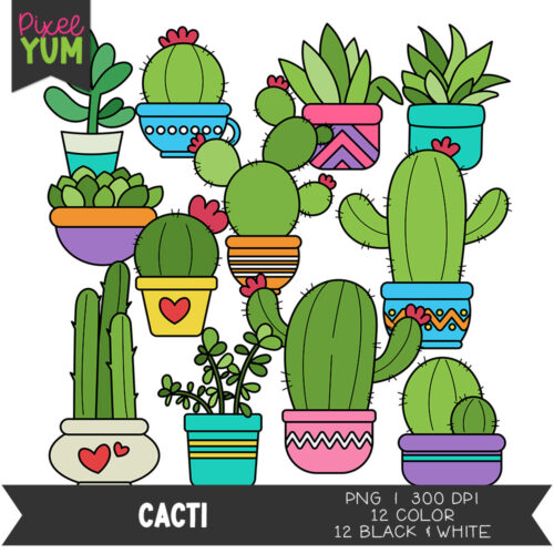 Cactus Clipart - Succulent Clip Art - Commercial Use OK | Made By Teachers