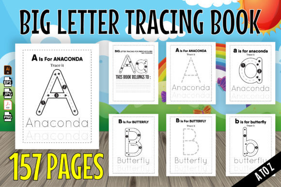 Big Letter and number Tracing Workbook for kids | Made By Teachers