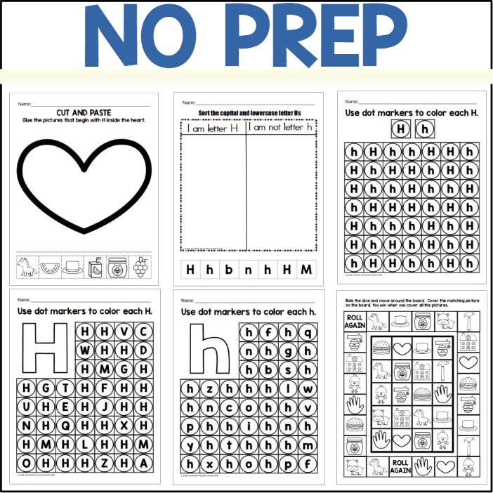 Letter H Worksheets for Letter Recognition and Beginning Sounds | Made ...