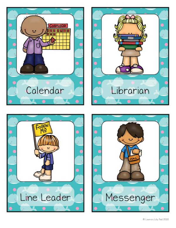 Classroom Jobs Whales | Made By Teachers
