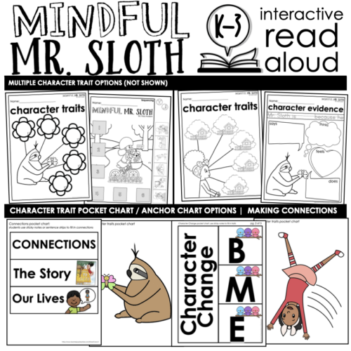 Mindful Mr. Sloth Interactive Read Aloud | RETELL + Sequencing Craft ...