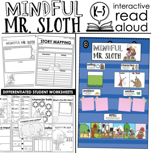 Mindful Mr. Sloth Interactive Read Aloud | RETELL + Sequencing Craft ...
