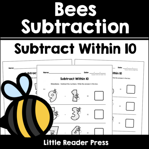 Bees Subtraction Subtract Within 10 Worksheets | Made By Teachers