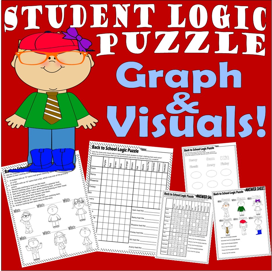 Logic Puzzle BUNDLE of 5 | Made By Teachers