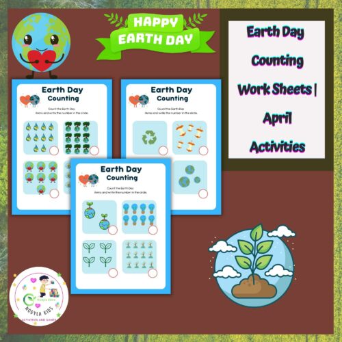 Earth Day Counting WorkSheets | April Activities | Made By Teachers