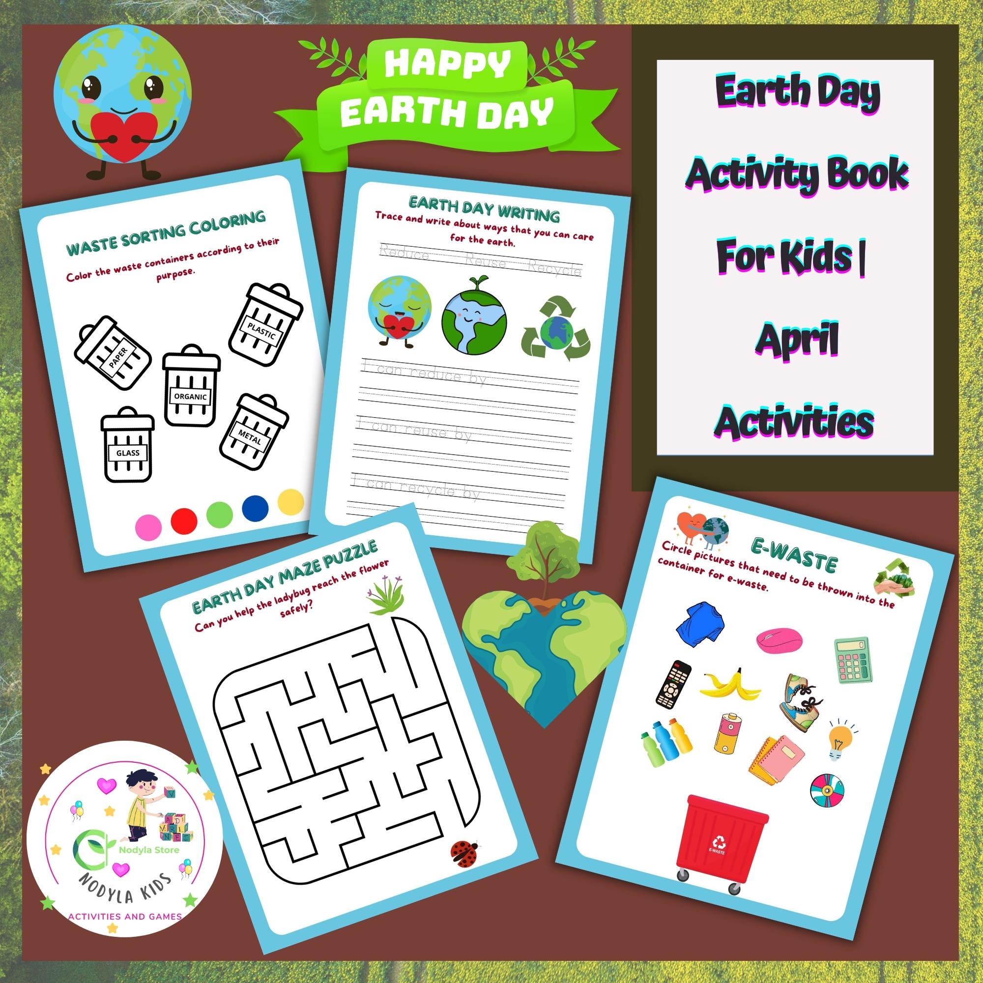 Earth Day Activity Book For Kids | April Activities | Made By Teachers