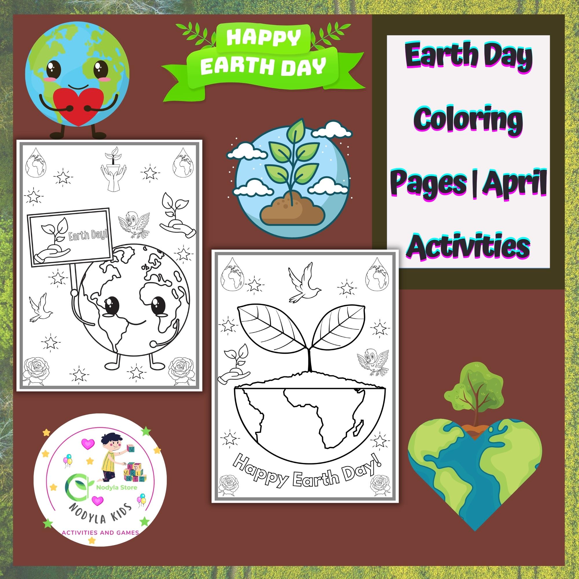 Printable Earth Day Coloring Pages | April activities | Made By Teachers