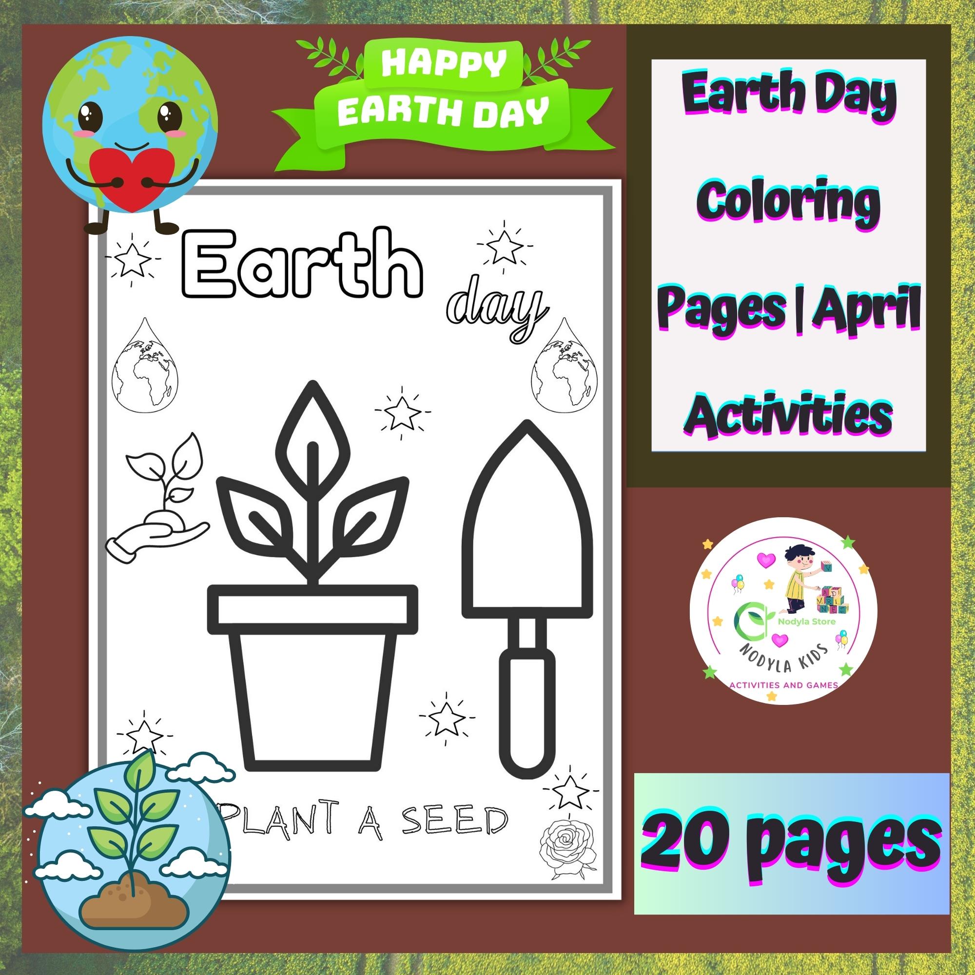 Printable Earth Day Coloring Pages | April activities | Made By Teachers