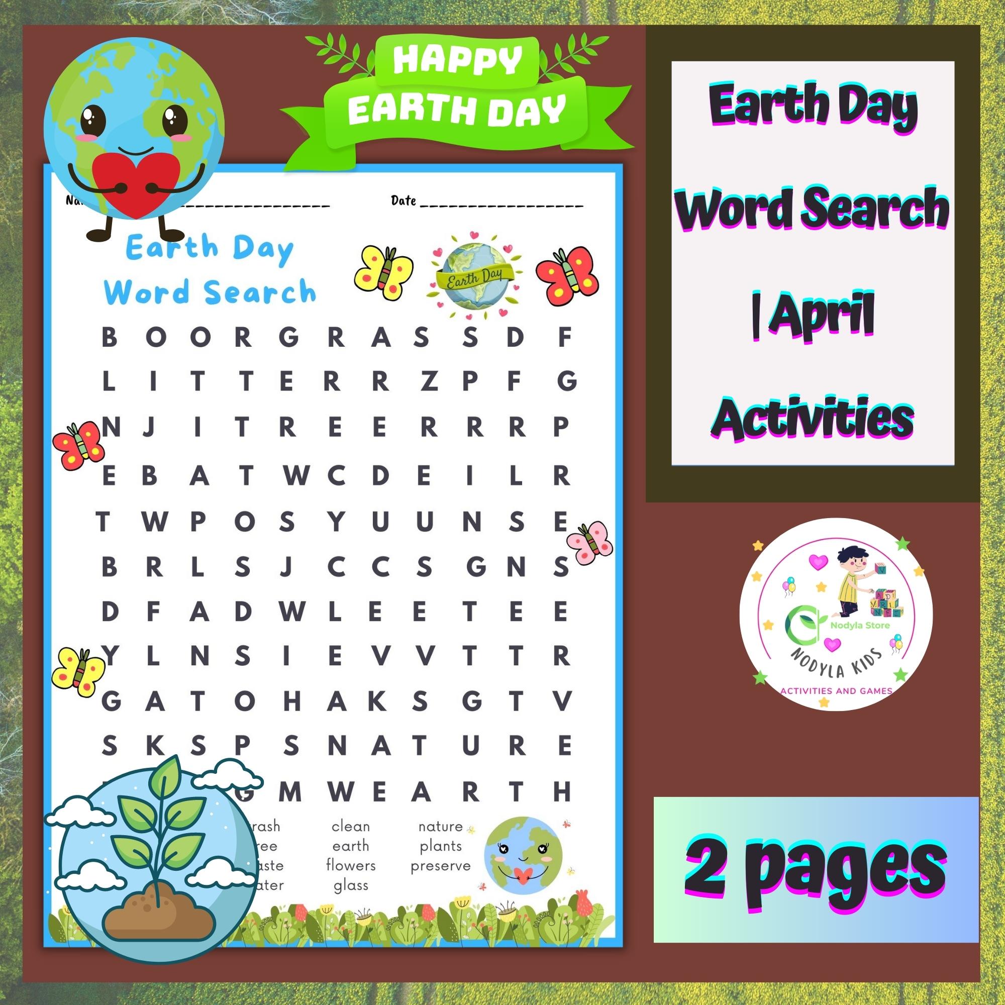 Printable Earth Day Word Search | April Activities | Made By Teachers