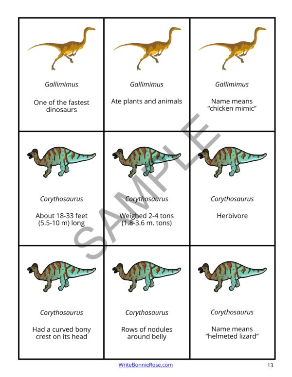 Types of Dinosaurs Card Game | Made By Teachers