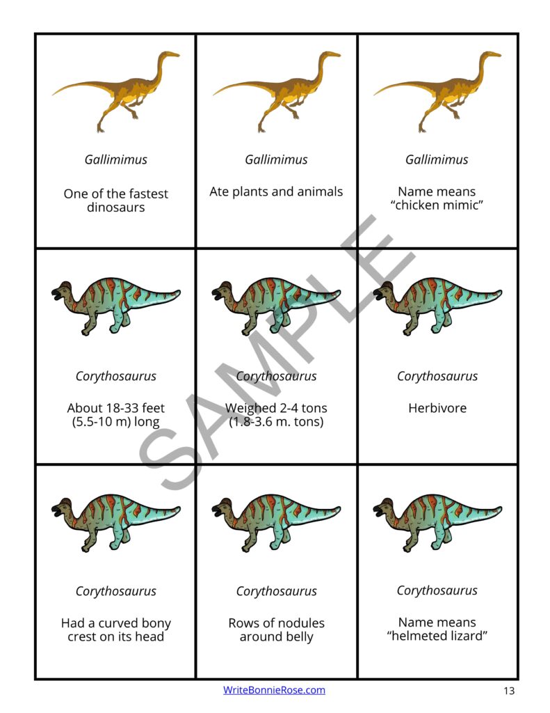 Types of Dinosaurs Card Game | Made By Teachers