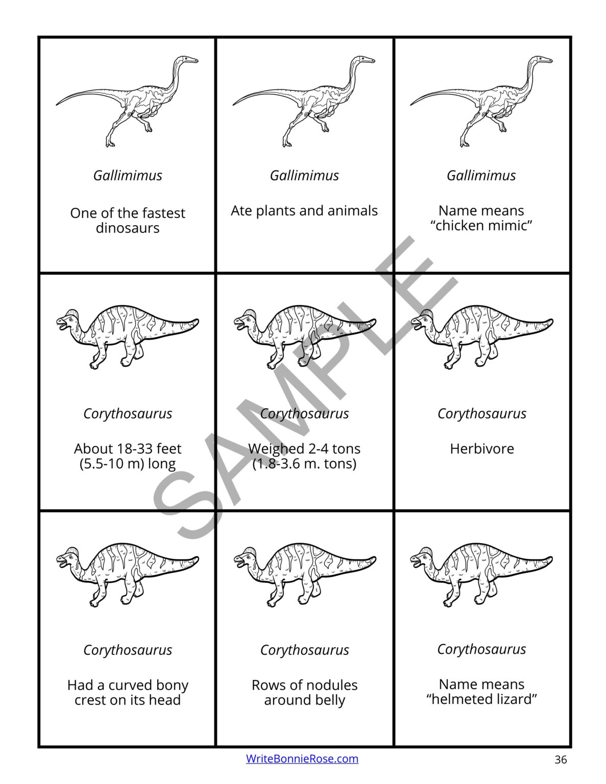 Types of Dinosaurs Card Game | Made By Teachers