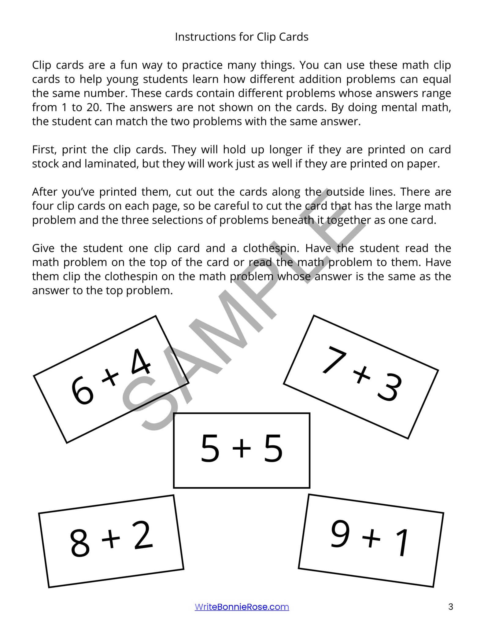 Math Clip Cards: Addition | Made By Teachers