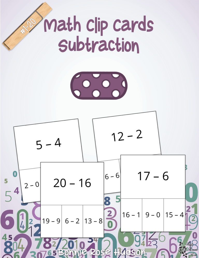 Math Clip Cards: Subtraction | Made By Teachers