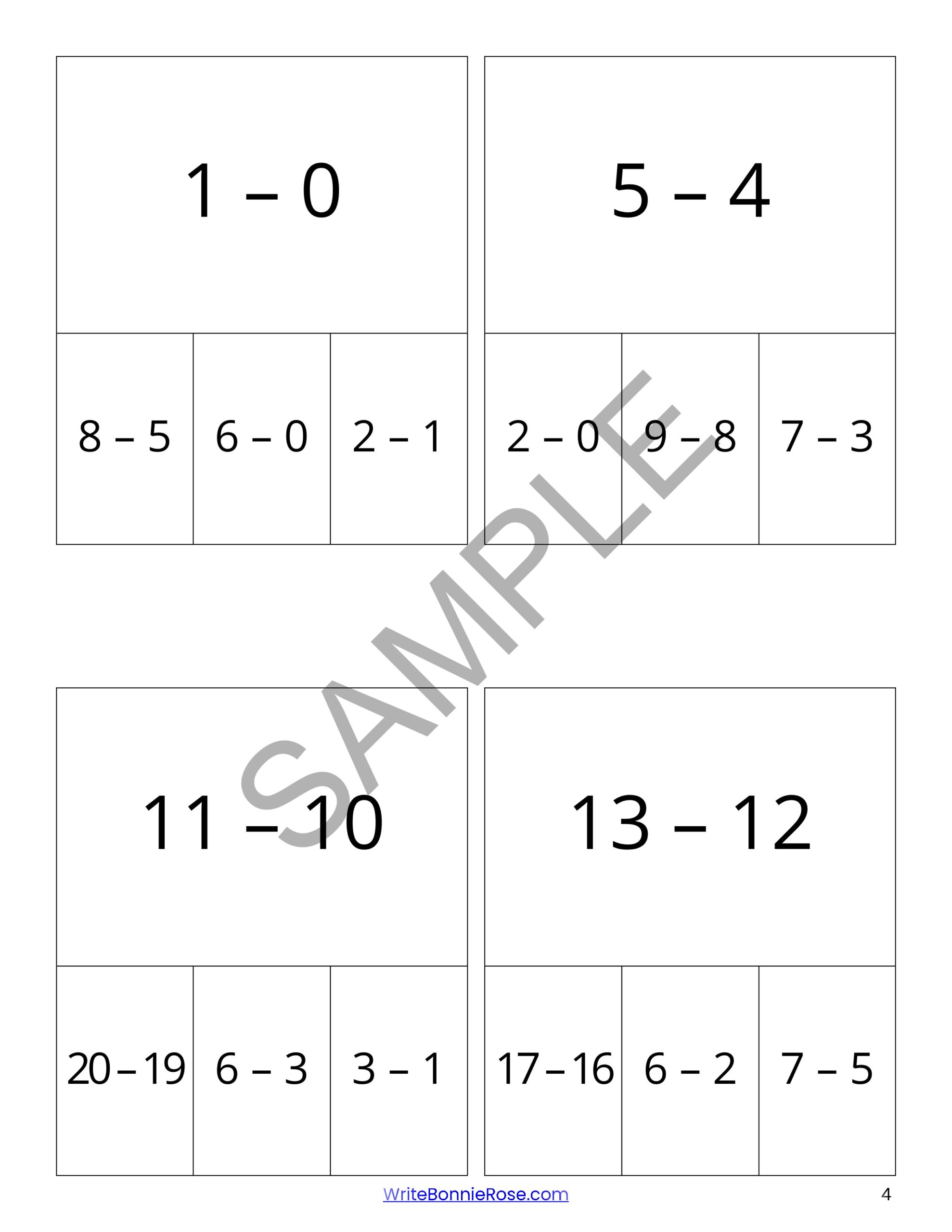 Math Clip Cards: Subtraction | Made By Teachers