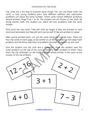 Math Clip Cards: Addition & Subtraction | Made By Teachers