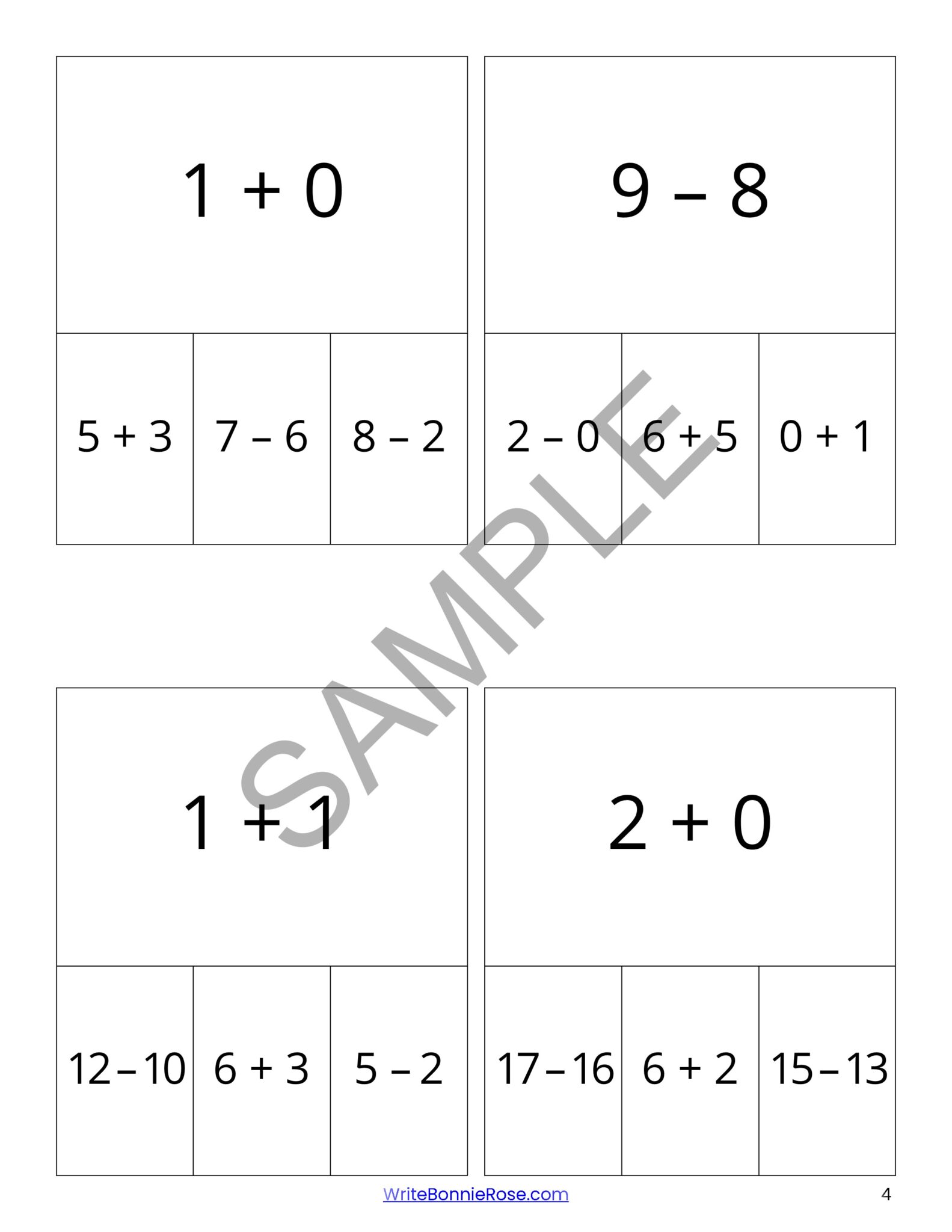 Math Clip Cards: Addition & Subtraction | Made By Teachers